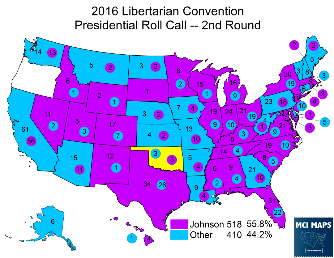 Analyzing the Libertarian Convention Roll Call Votes - MCI Maps ...