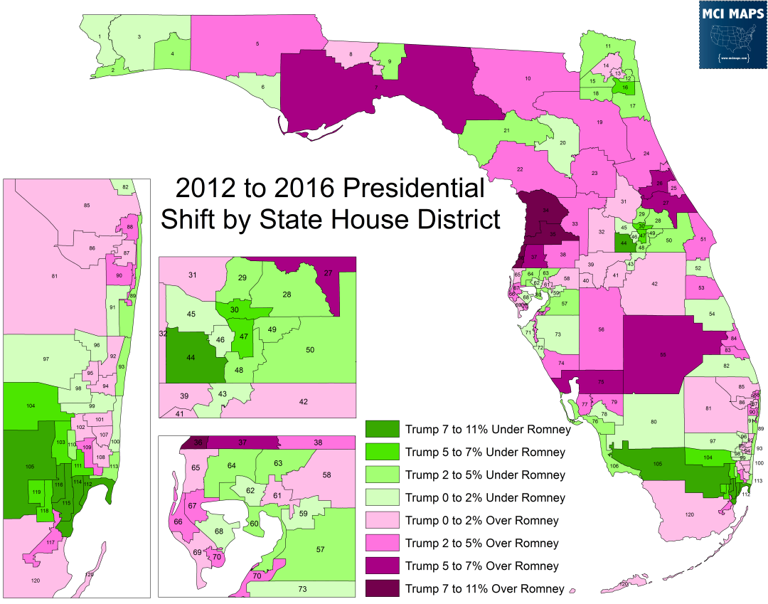How Florida Went Red in 2020 and Fell off the Electoral Map - MCI Maps ...