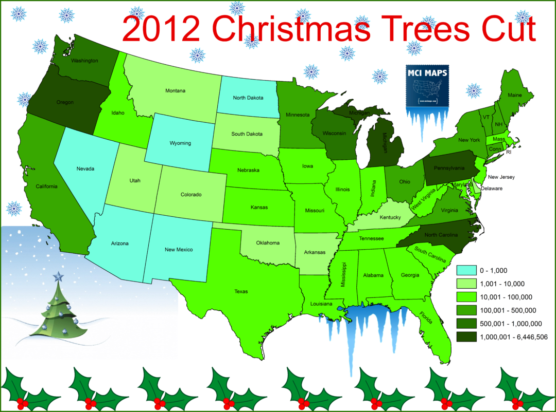 Where Your Christmas Tree Comes From - MCI Maps | Election Data Analyst ...