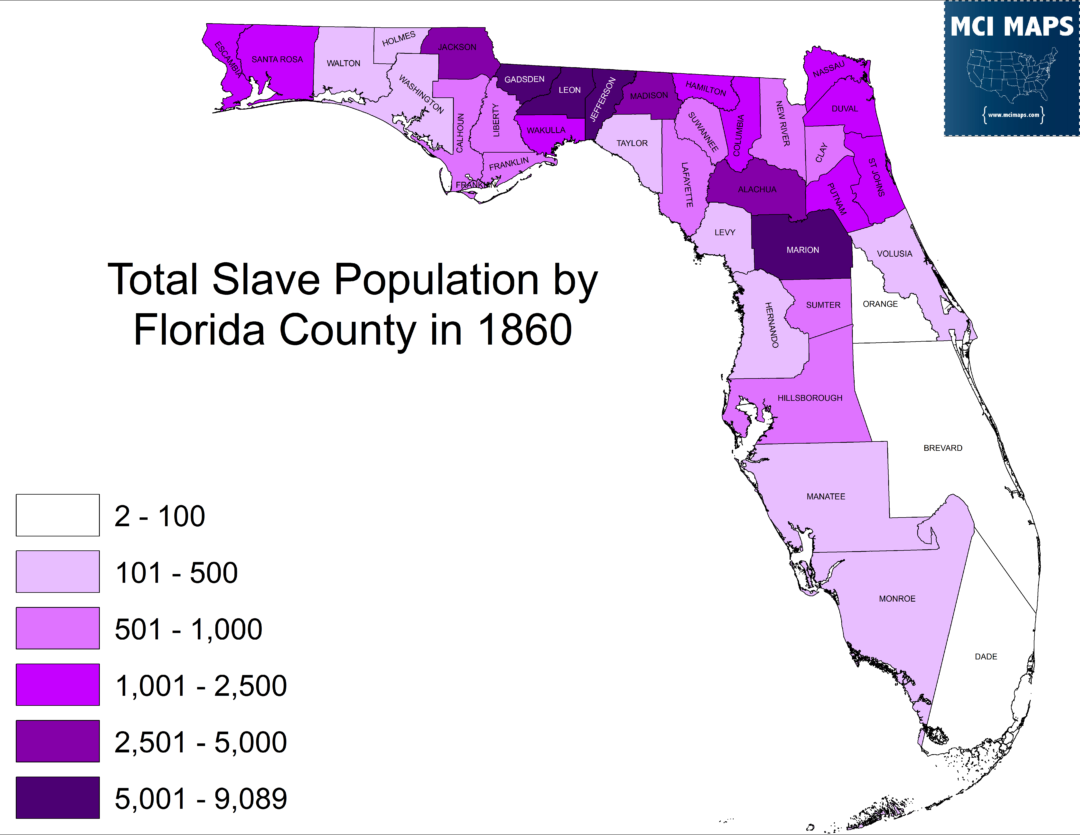 Civil War History: Florida’s Road Toward Secession - MCI Maps ...