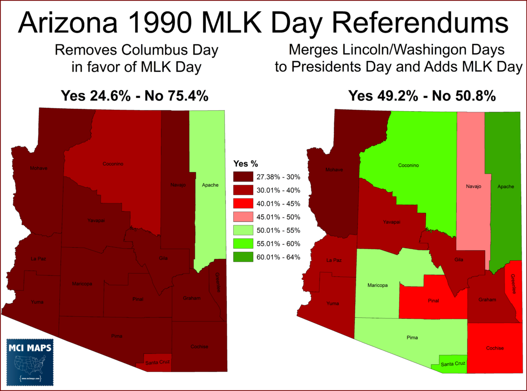 The Timeline of Passage of Martin Luther King Jr Day - MCI Maps ...