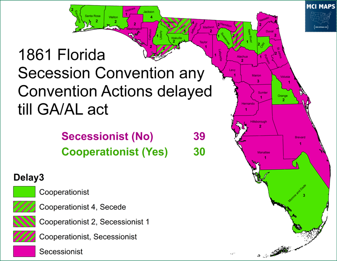 Civil War History: Florida’s Road Toward Secession - MCI Maps ...