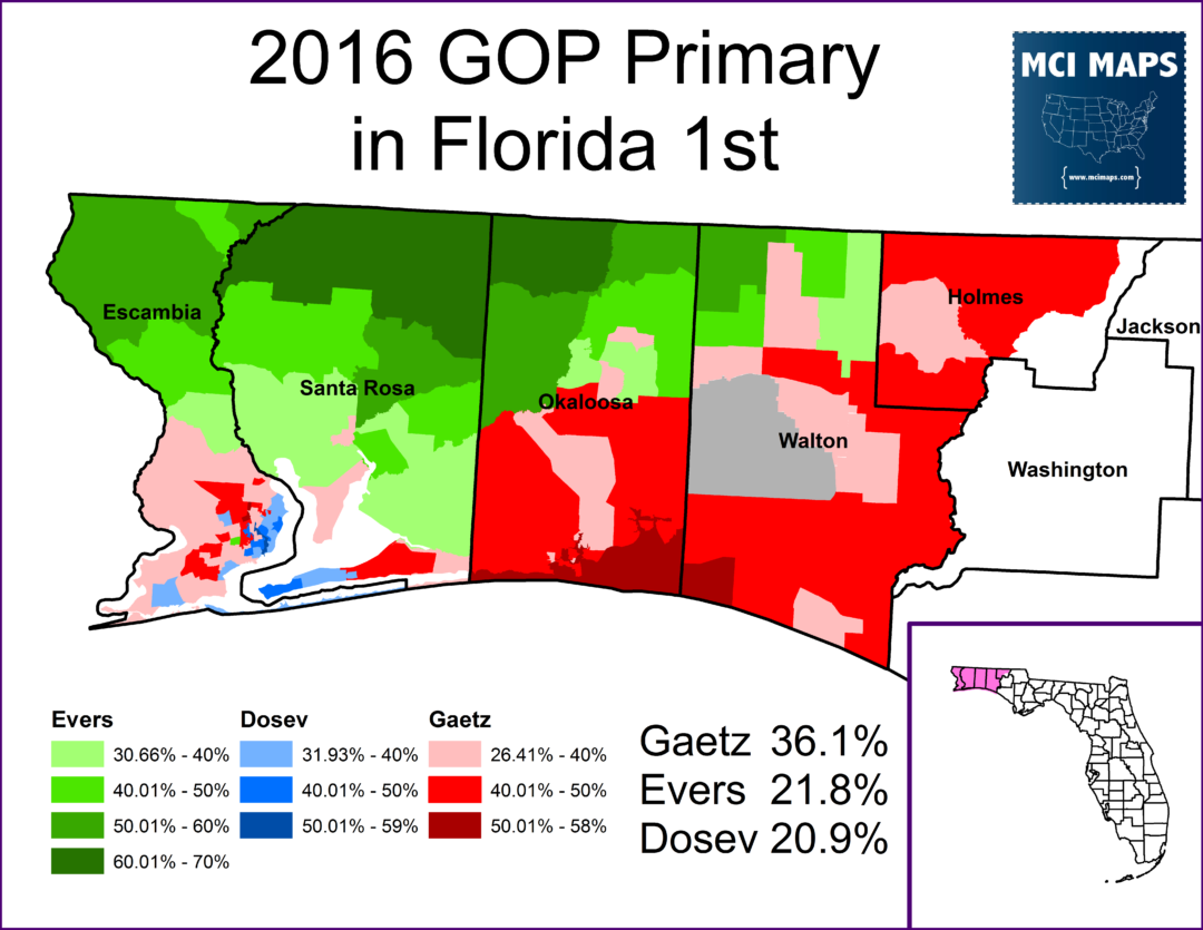 Florida Primary Preview 2018 - MCI Maps | Election Targeting Florida ...