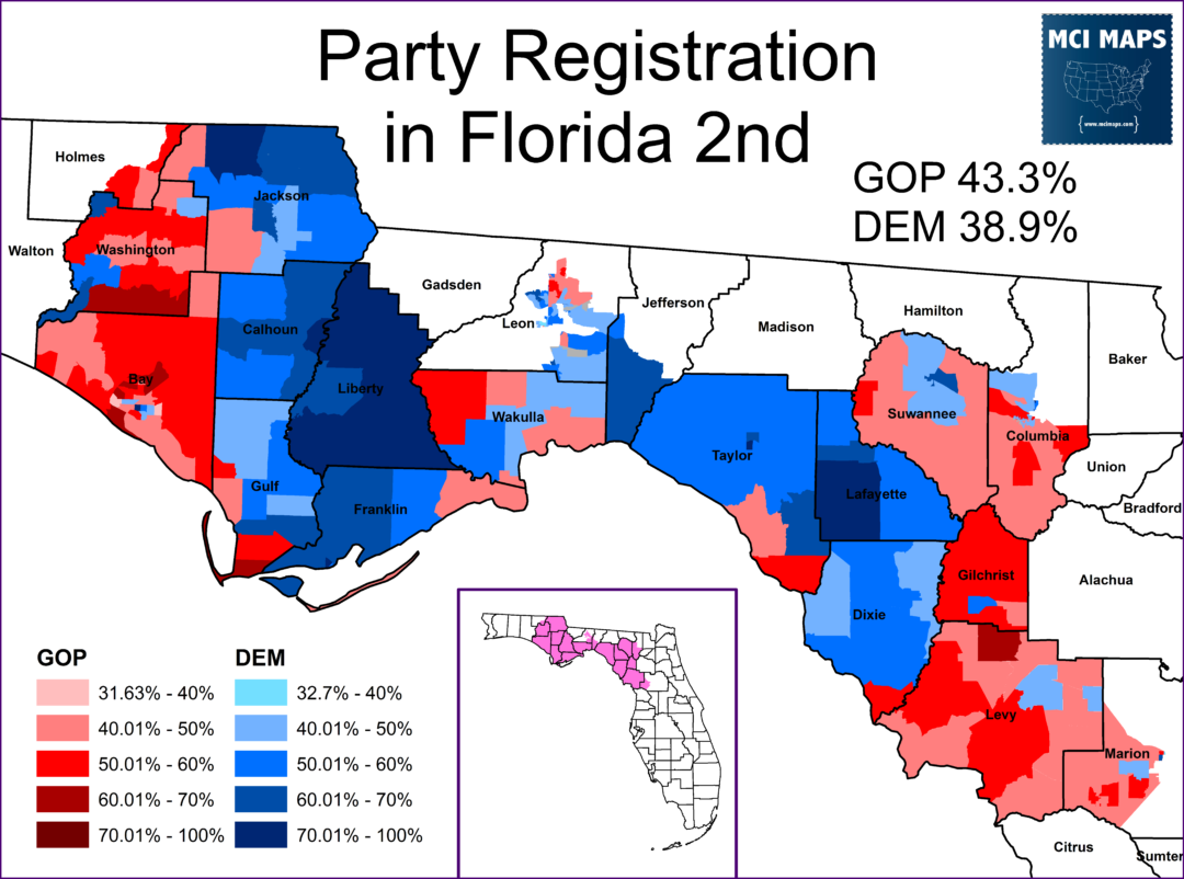 Florida’s Congressional District Rankings for 2018 - MCI Maps ...