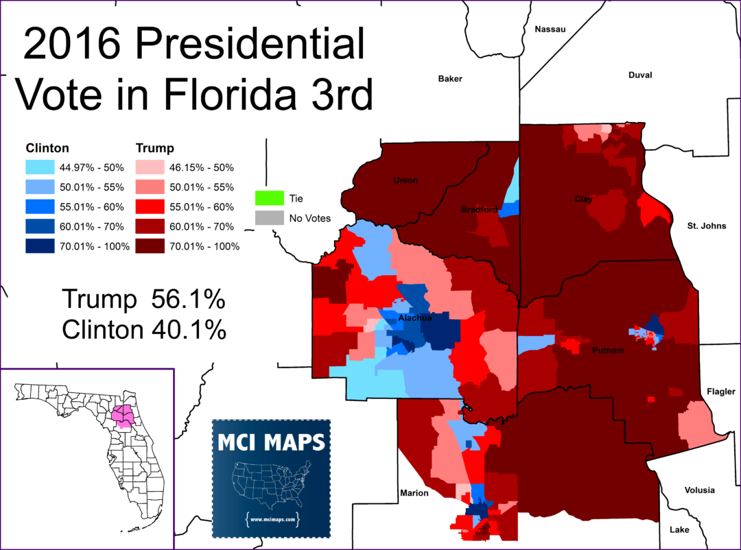Florida’s Congressional District Rankings for 2018 - MCI Maps ...