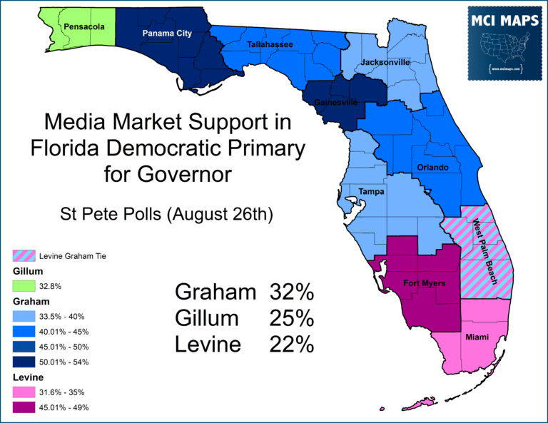 Florida Primary Preview 2018 - MCI Maps | Election Targeting Florida ...