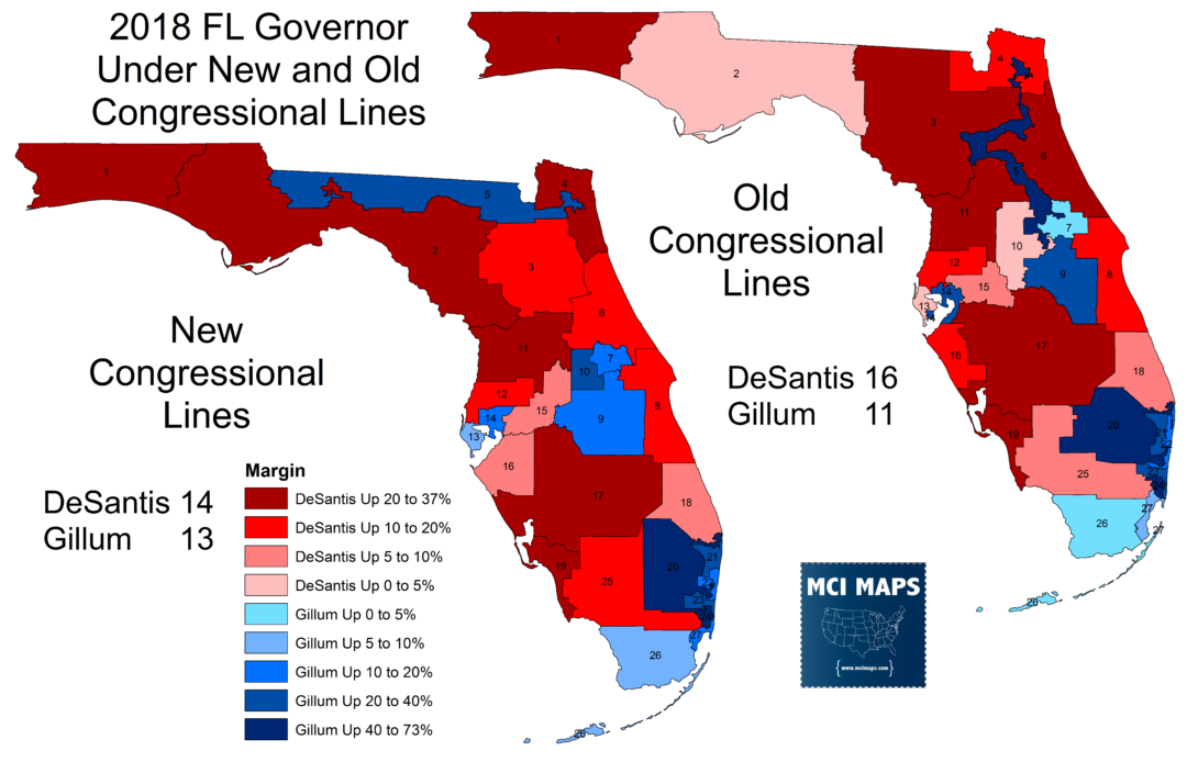How Florida’s Congressional Districts Voted in 2018 - MCI Maps ...