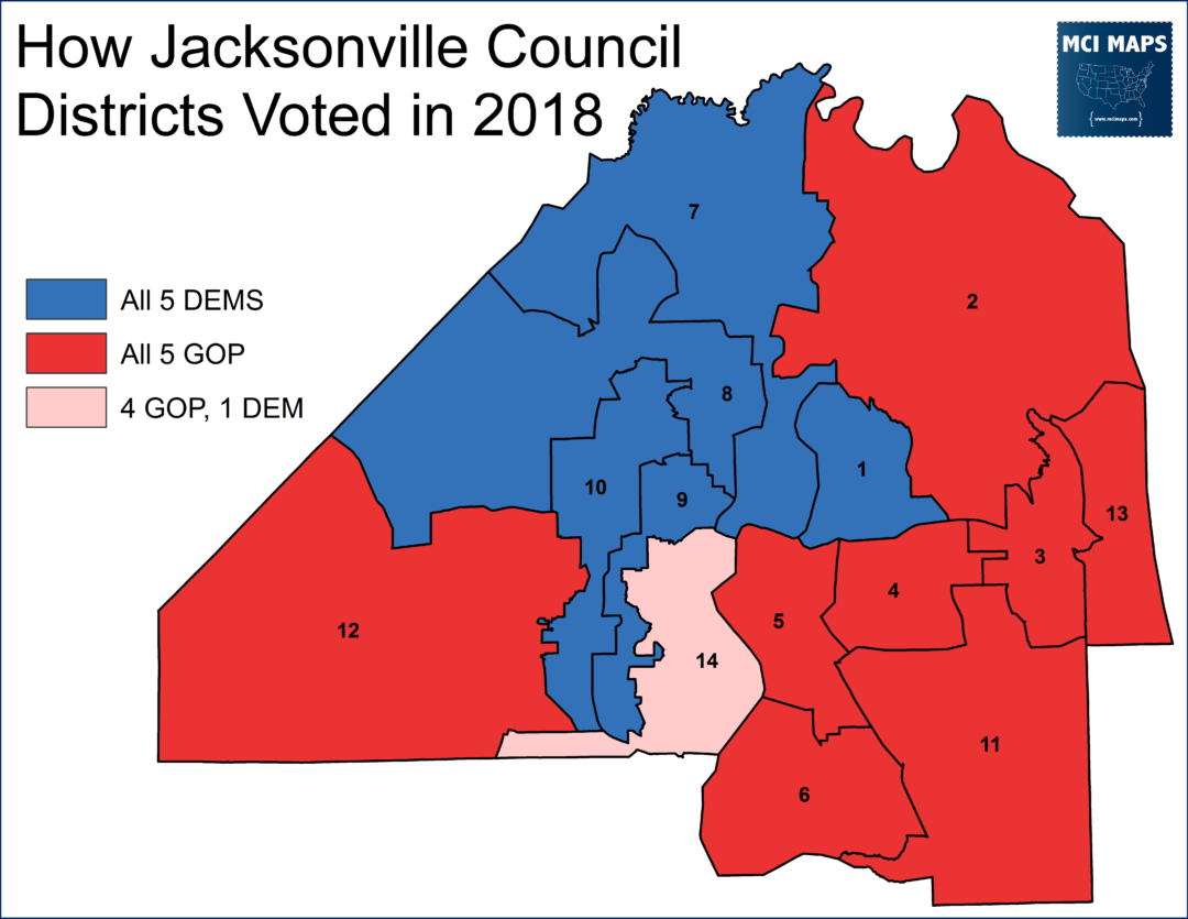 Jacksonville Democrats’ 2019 Mayor Gamble Backfires - MCI Maps ...