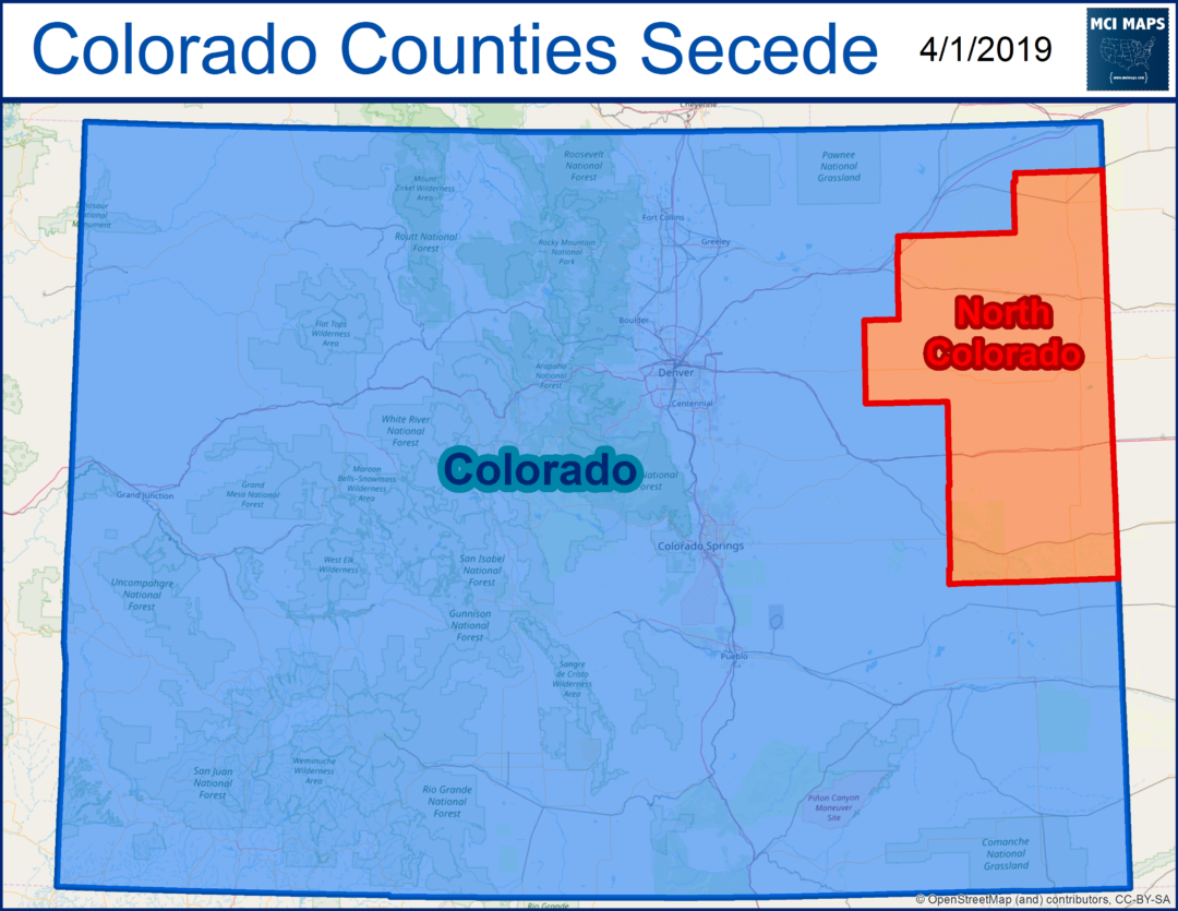 Five Rural Counties are Seceding from Colorado - MCI Maps