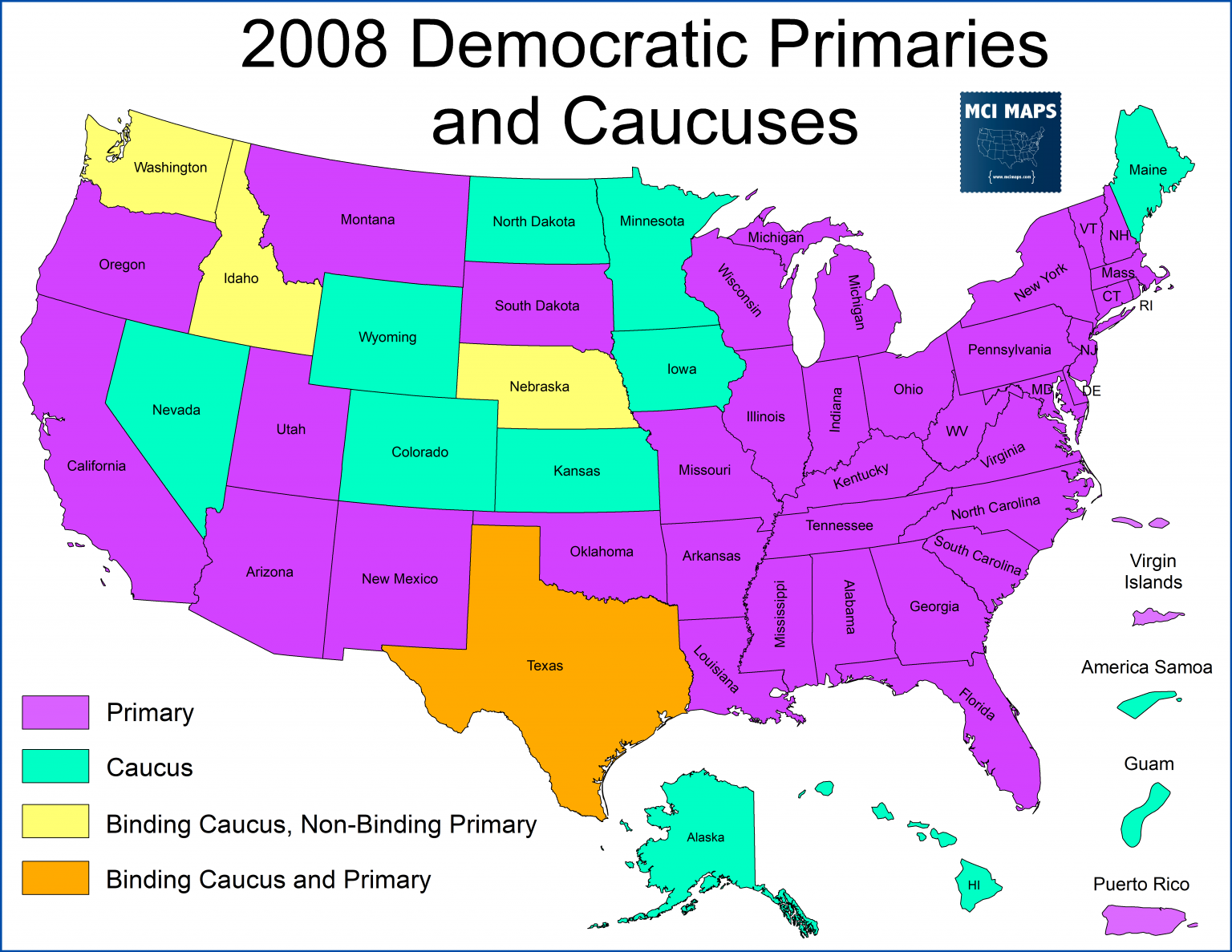 How Caucuses vs Primaries Can Lead to Different Results - MCI Maps ...
