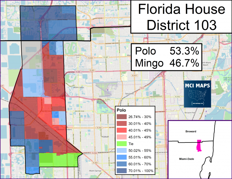 How Florida’s State House Districts Voted in 2018 - MCI Maps | Election ...