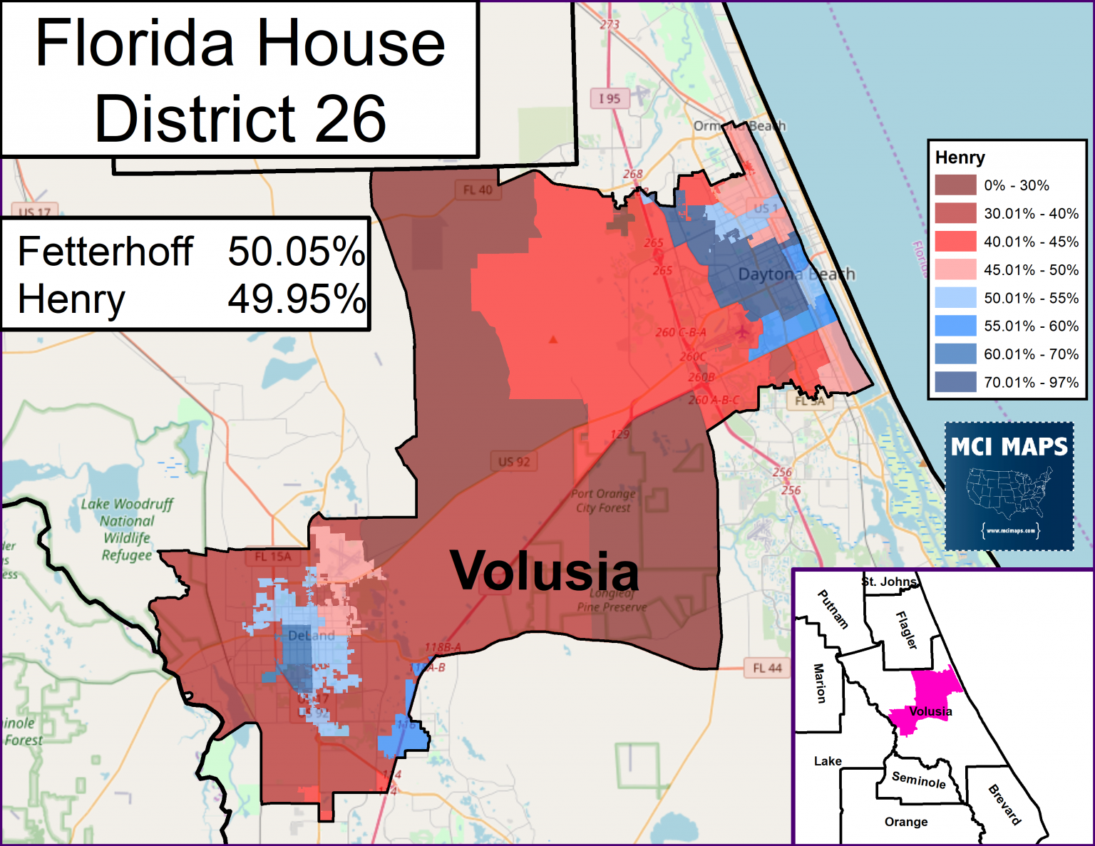 How Florida’s State House Districts Voted in 2018 - MCI Maps | Election ...