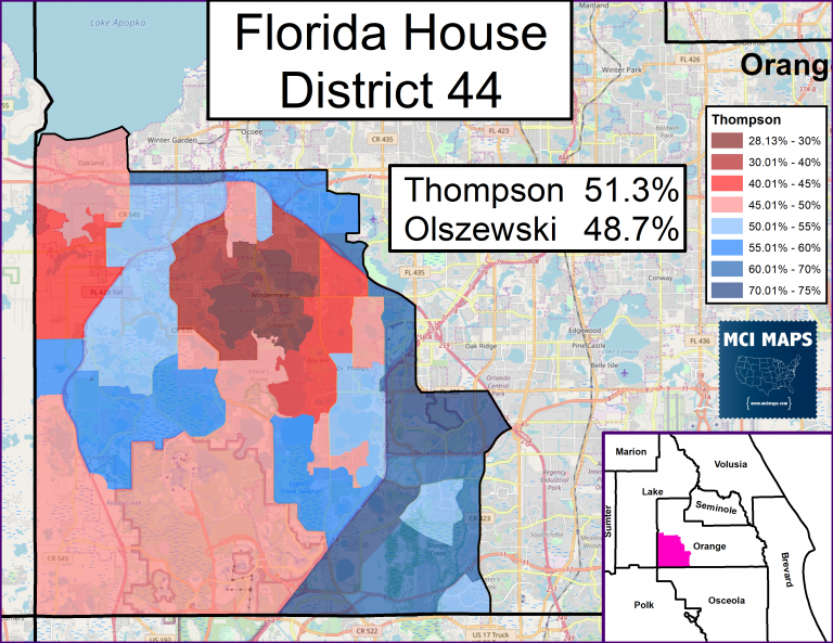 How Florida’s State House Districts Voted in 2018 - MCI Maps | Election ...