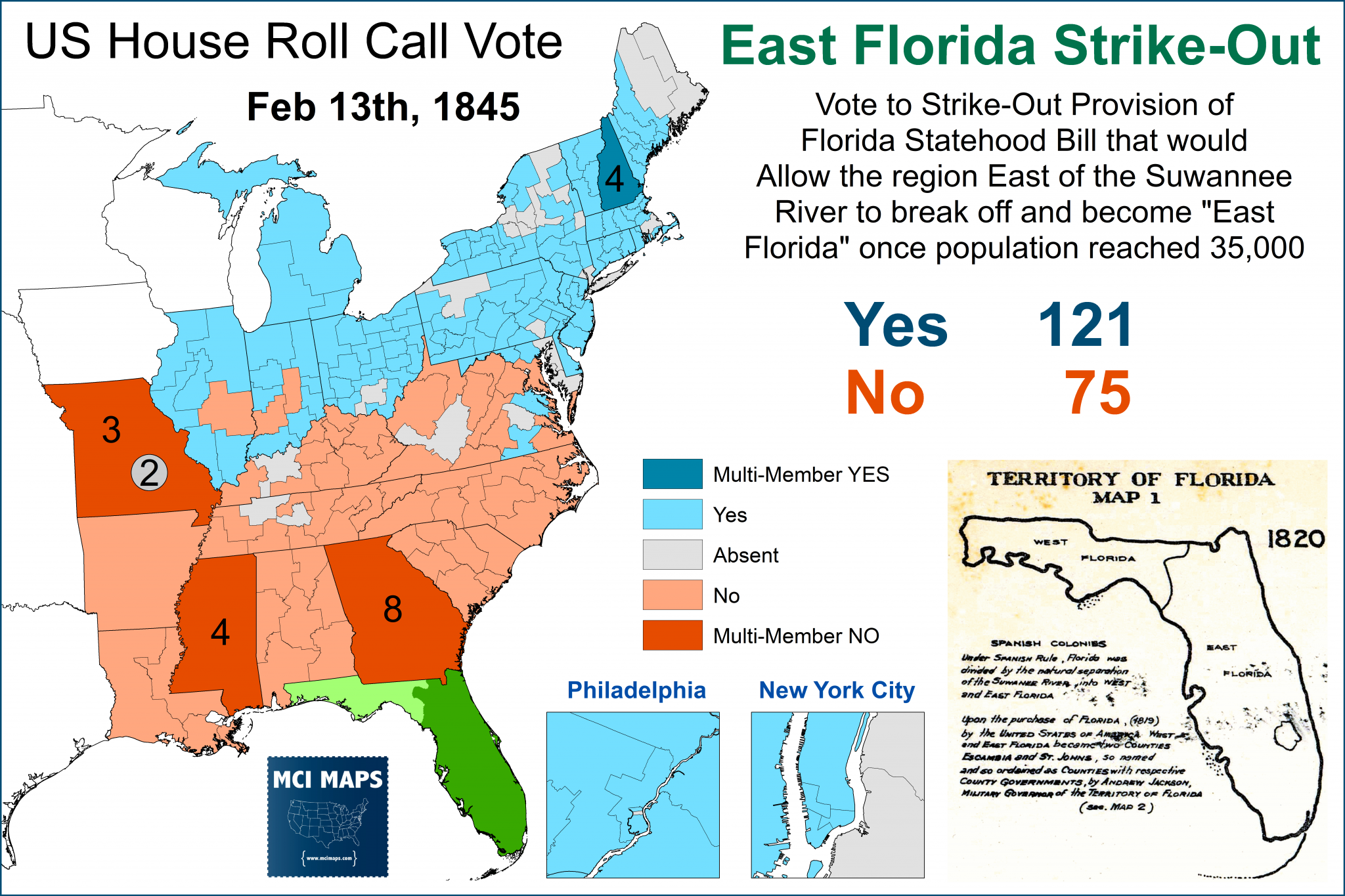 May 26th, 1845 – Florida’s First Elections - MCI Maps | Election Data ...