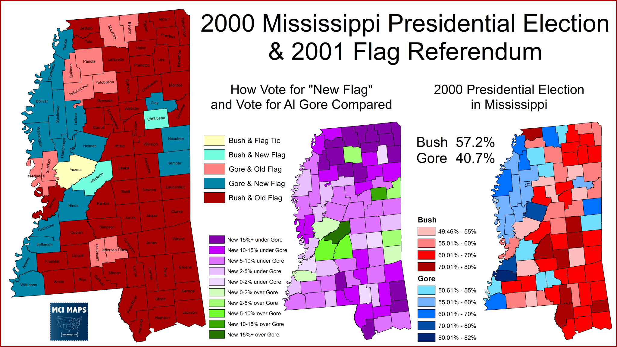 A look back at Mississippi’s 2001 Flag Referendum (Updated) - MCI Maps ...