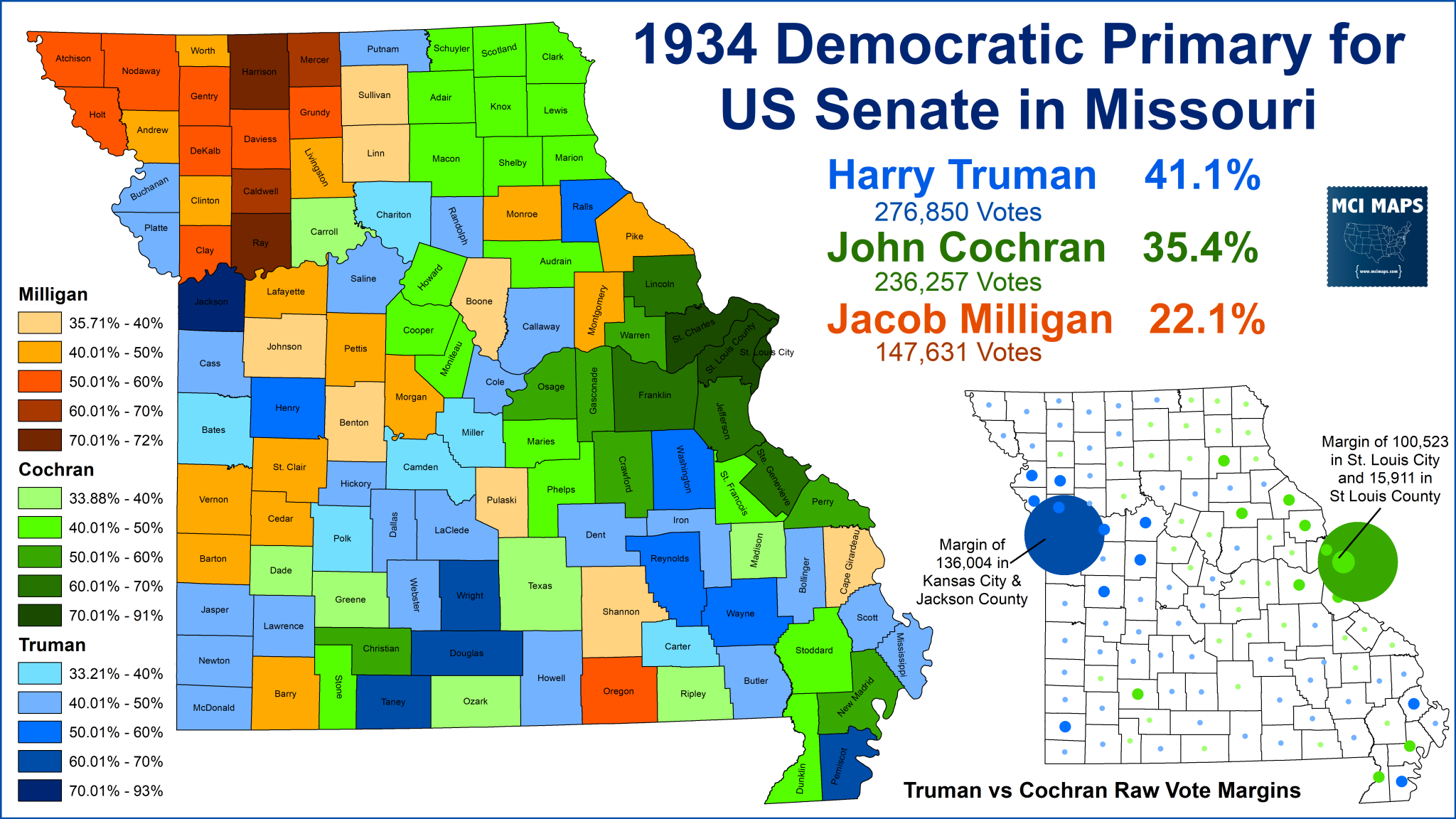 Truman vs Wallace: The 1944 Campaign for Vice President - MCI Maps ...