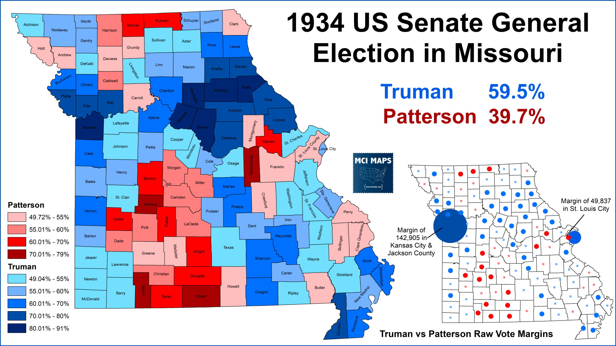 Truman vs Wallace: The 1944 Campaign for Vice President - MCI Maps ...