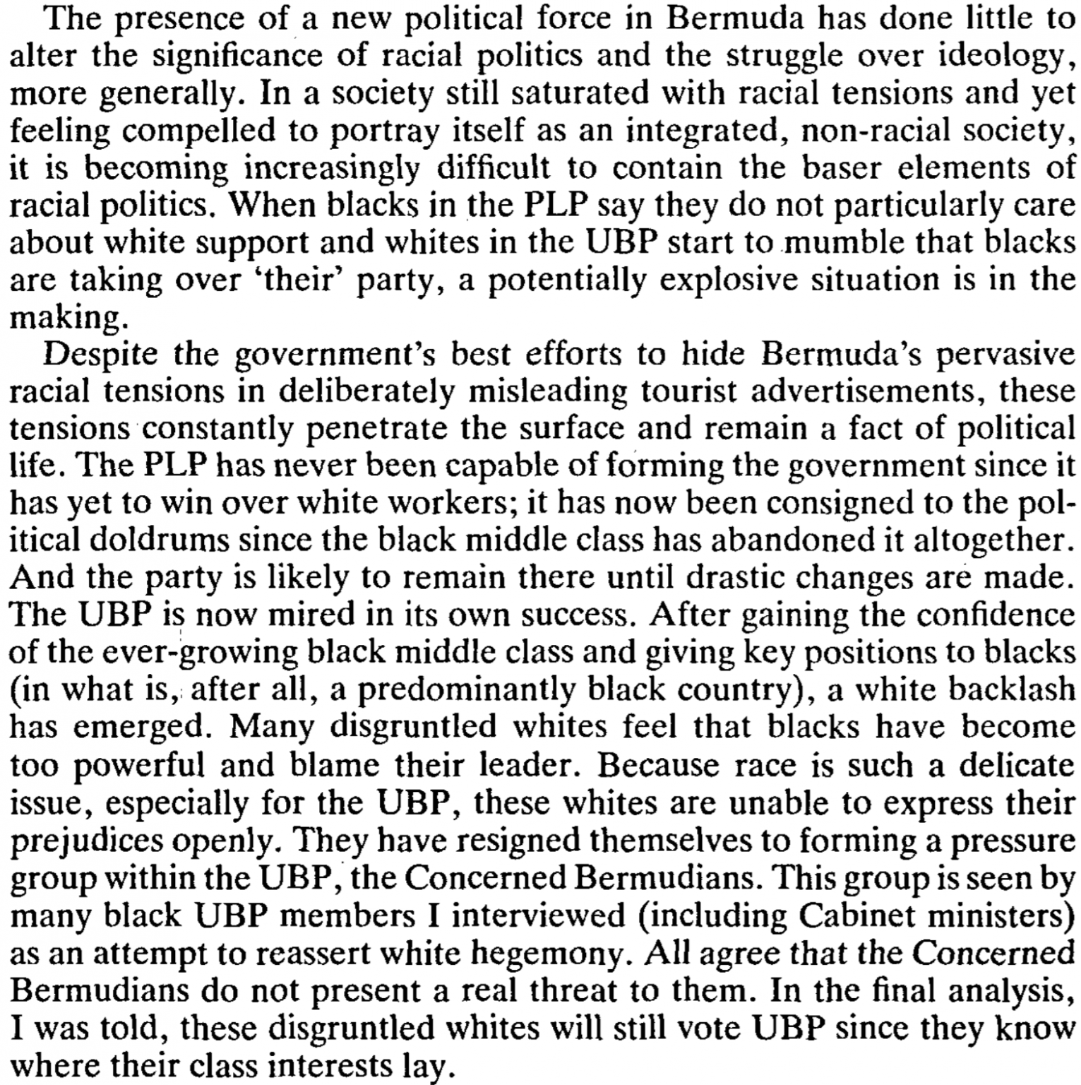 From Invisible Apartheid to Democracy: A look at Bermuda Politics - MCI ...