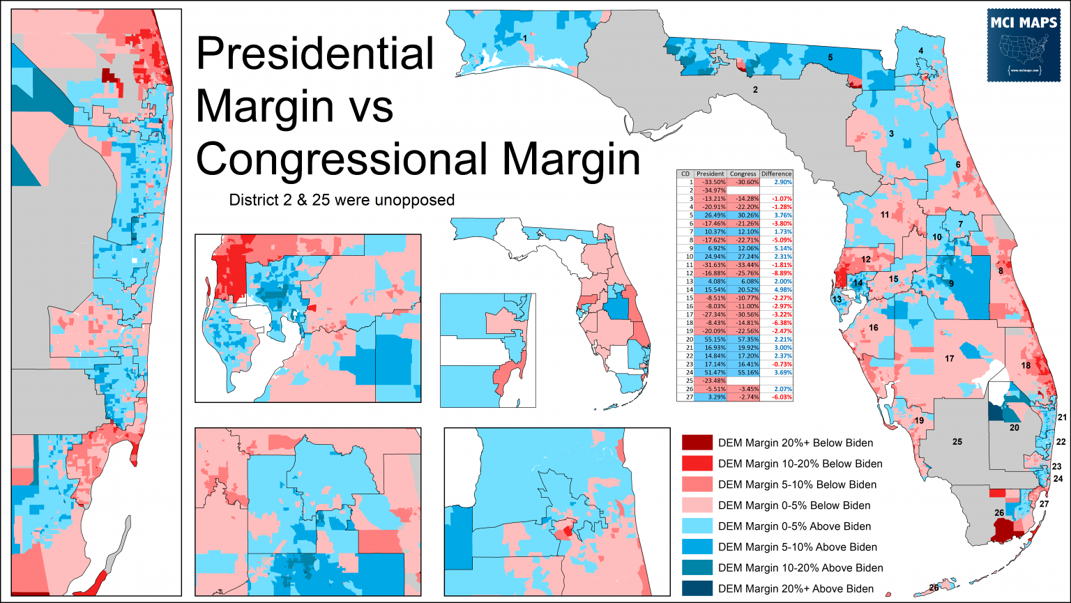 How Florida’s Congressional Districts Voted in the 2020 Presidential ...