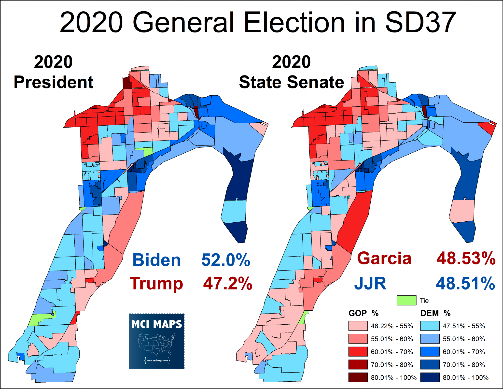 How Florida’s State Senate Districts Voted in 2020 - MCI Maps ...