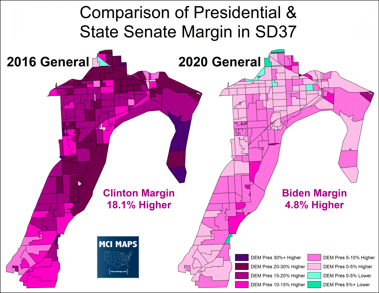 How Florida’s State Senate Districts Voted in 2020 - MCI Maps ...