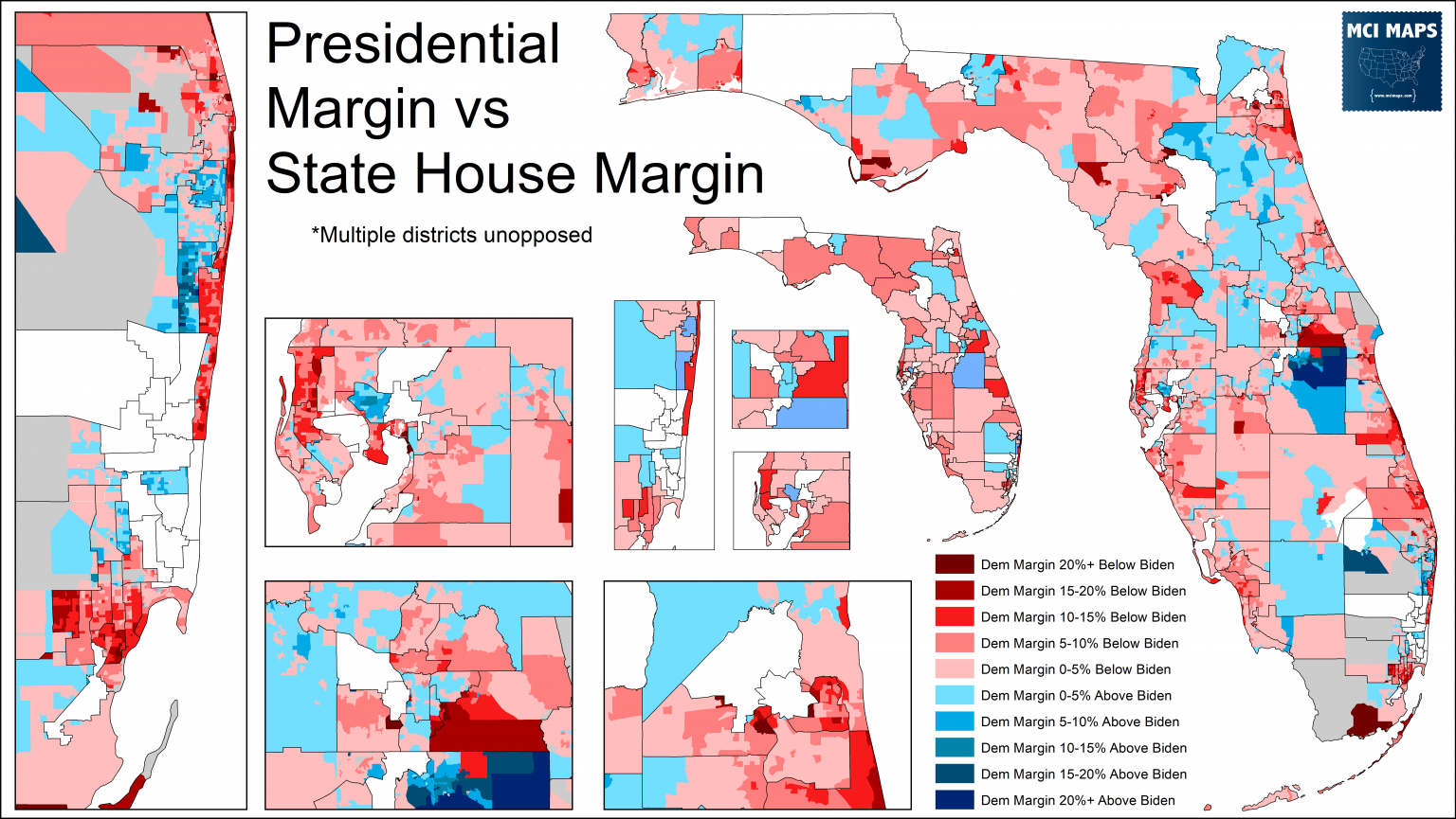 How Florida’s State House Districts Voted in 2020 - MCI Maps | Election ...