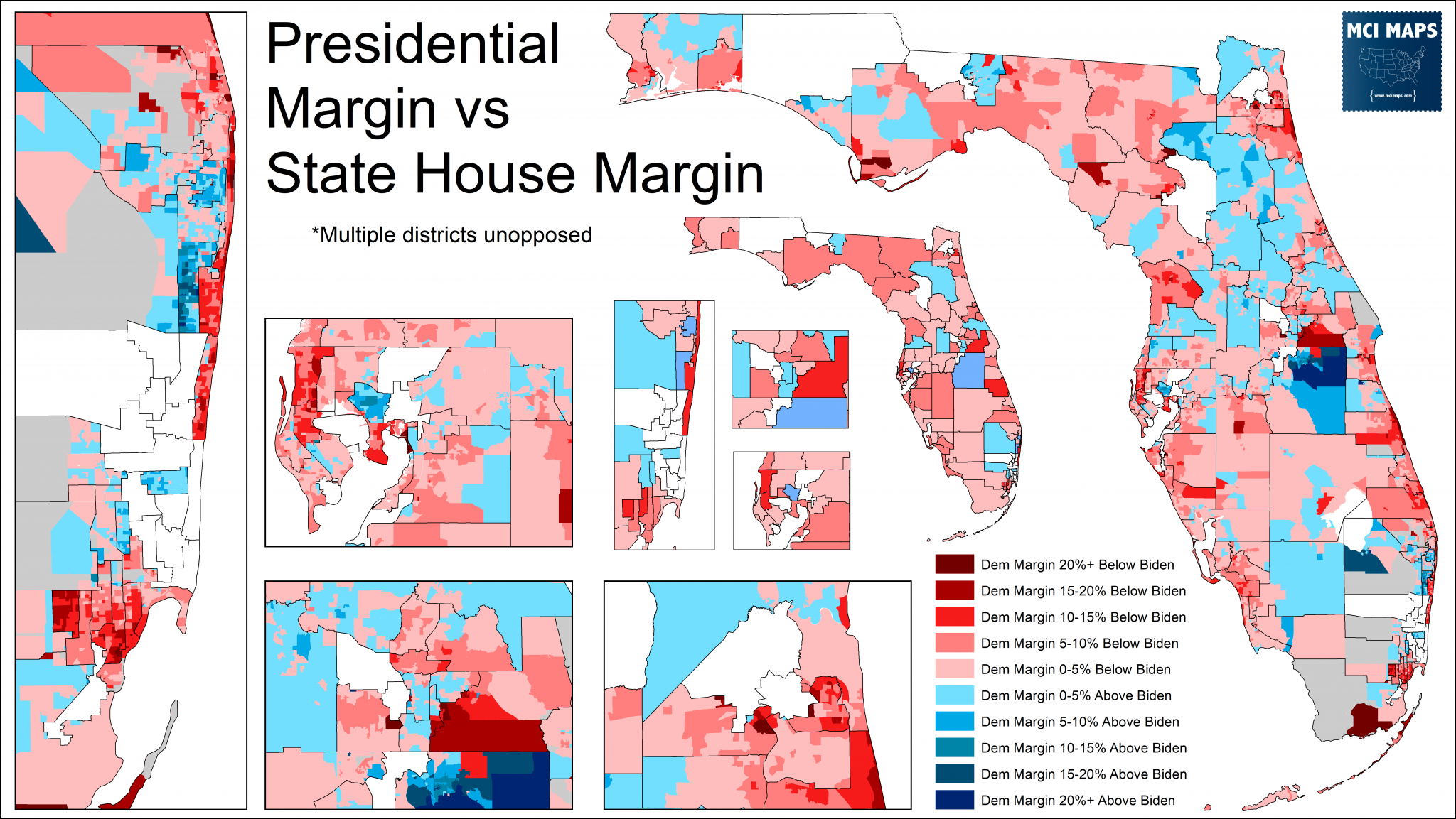 How Florida’s State House Districts Voted in 2020 - MCI Maps | Election ...