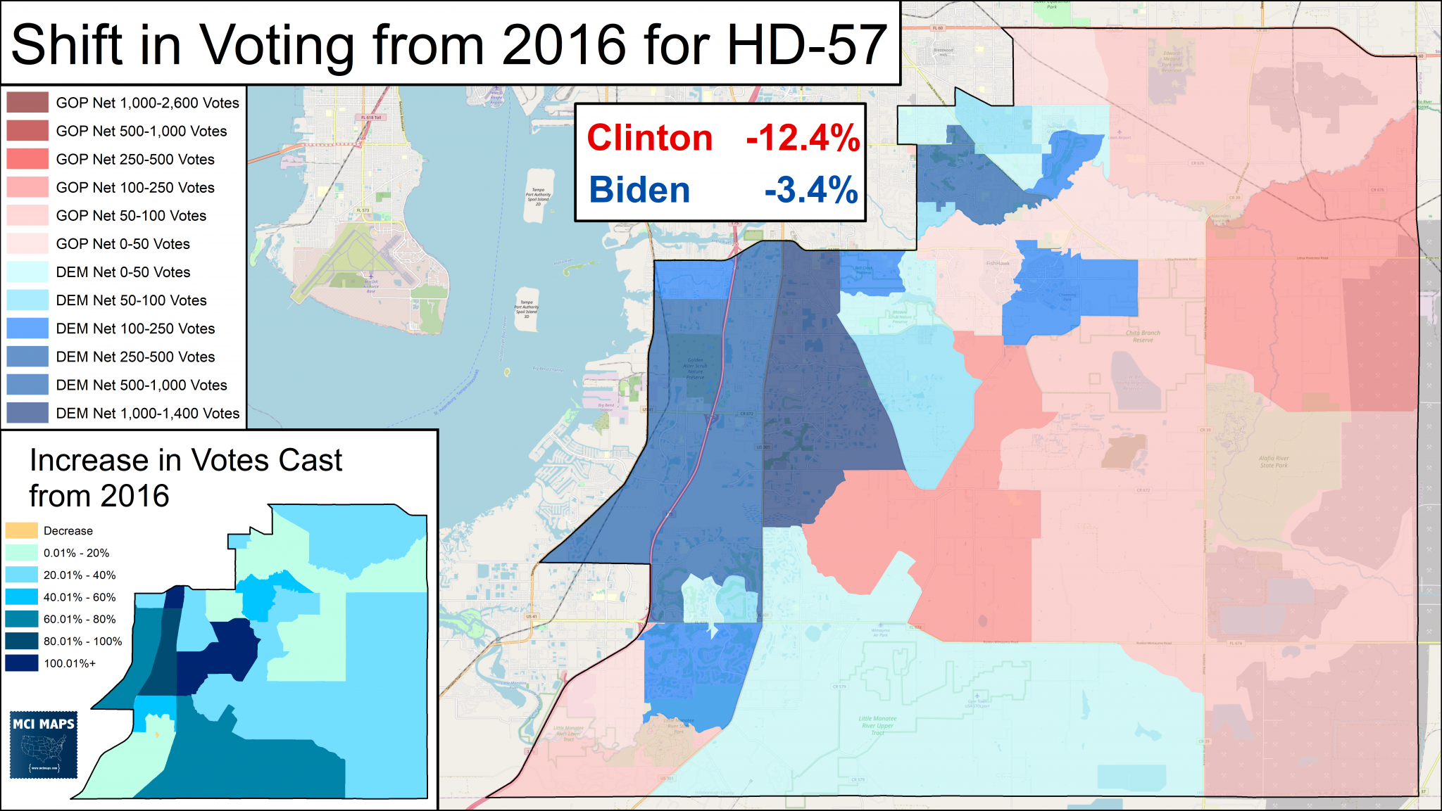 How Florida’s State House Districts Voted in 2020 - MCI Maps | Election ...