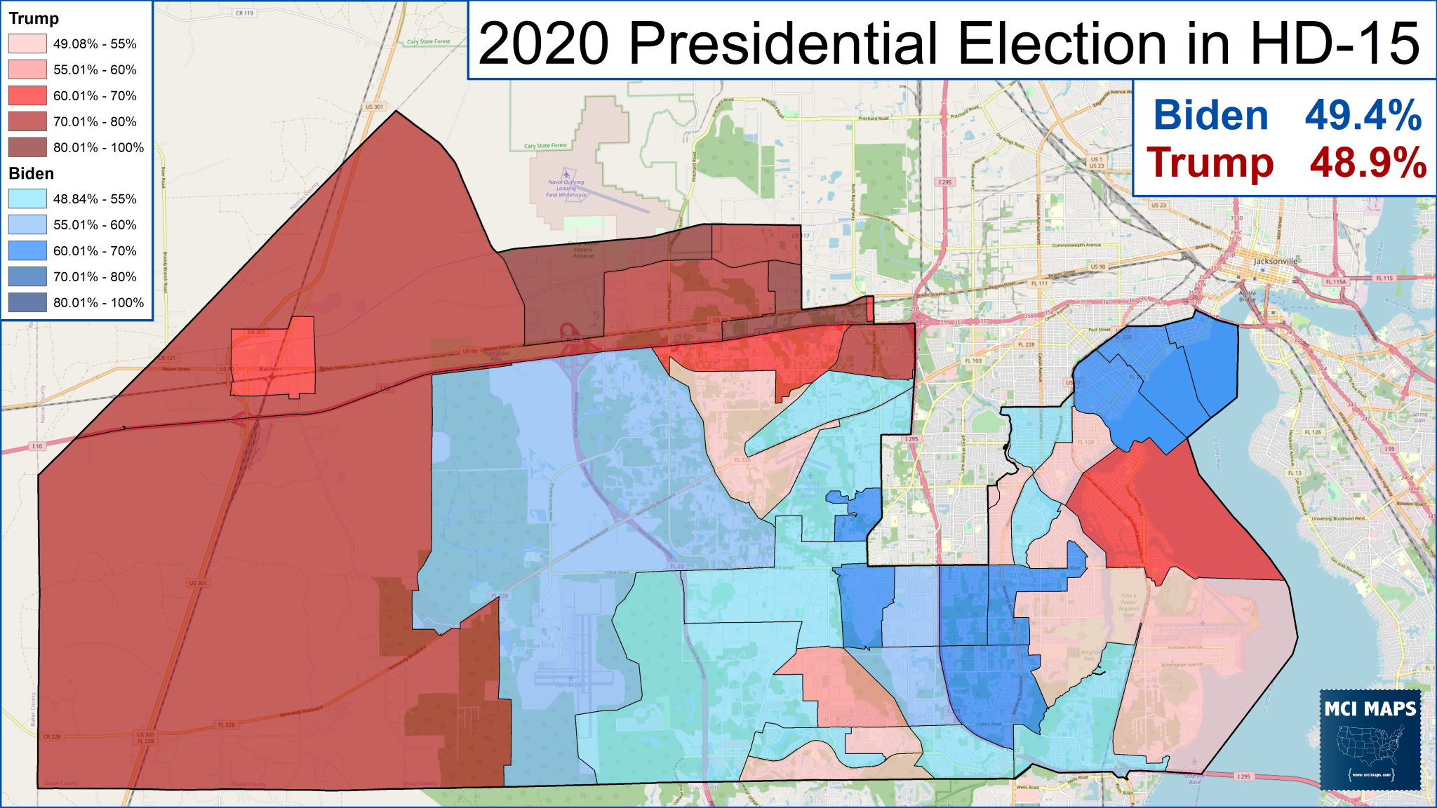 How Florida’s State House Districts Voted in 2020 - MCI Maps | Election ...
