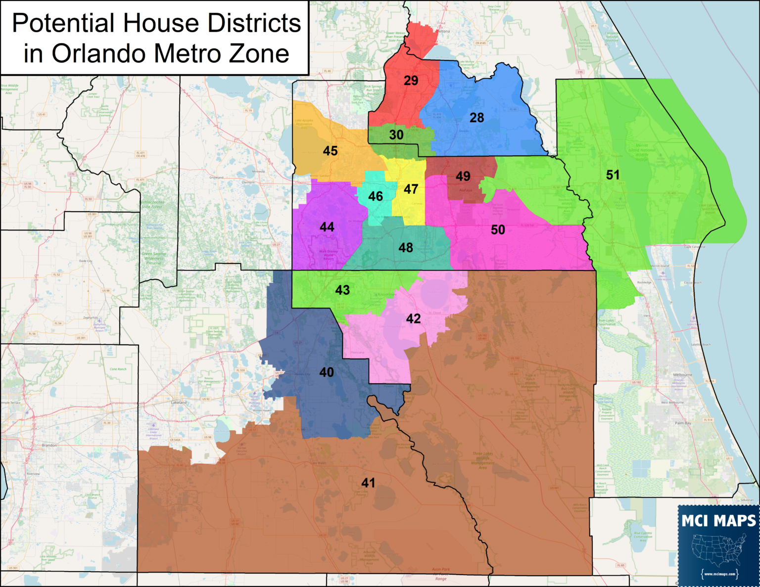 Florida Redistricting Tour #2: The Orlando Metro State House - MCI Maps ...