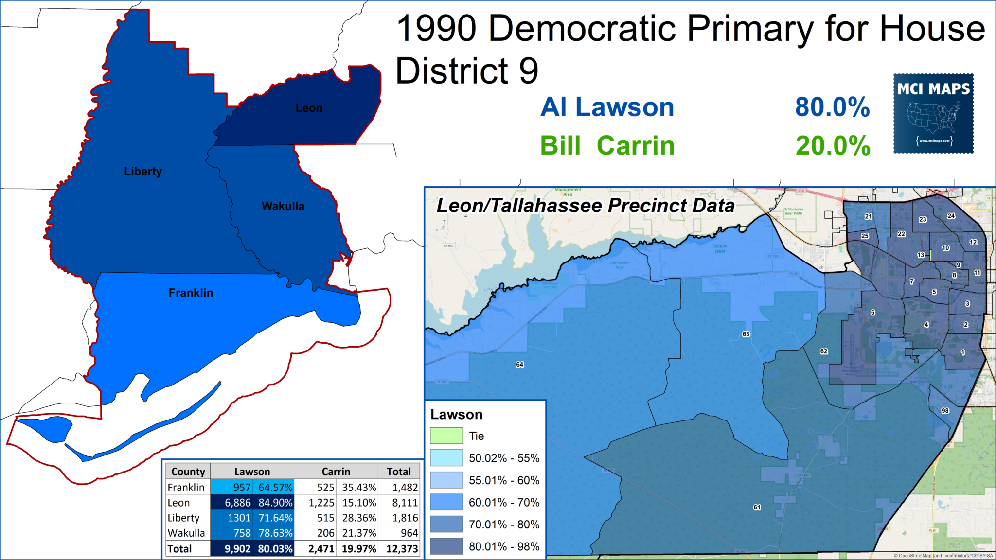 The Electoral History of Al Lawson - MCI Maps | Election Data Analyst ...