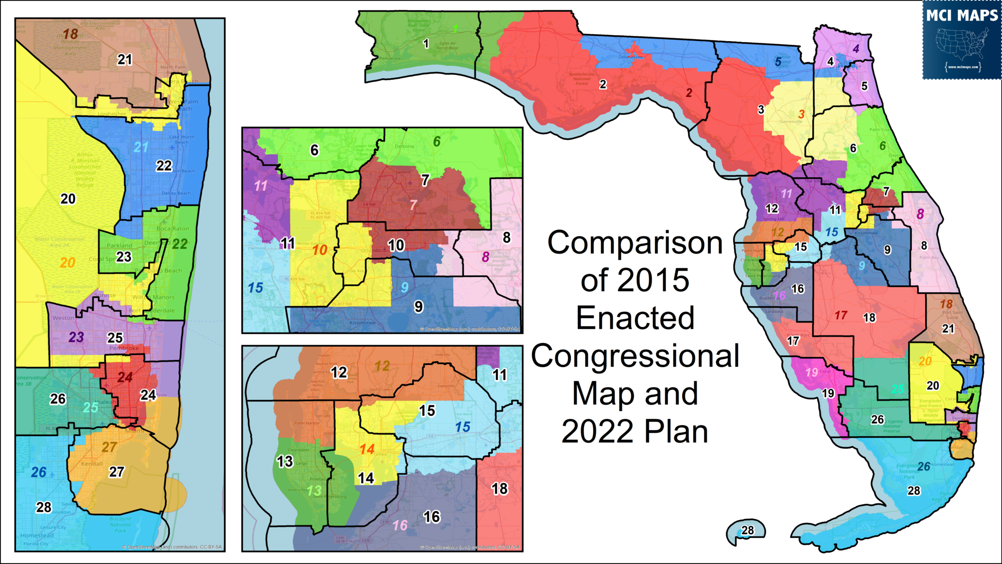 A Detailed Look at Florida’s New Congressional Districts - MCI Maps ...