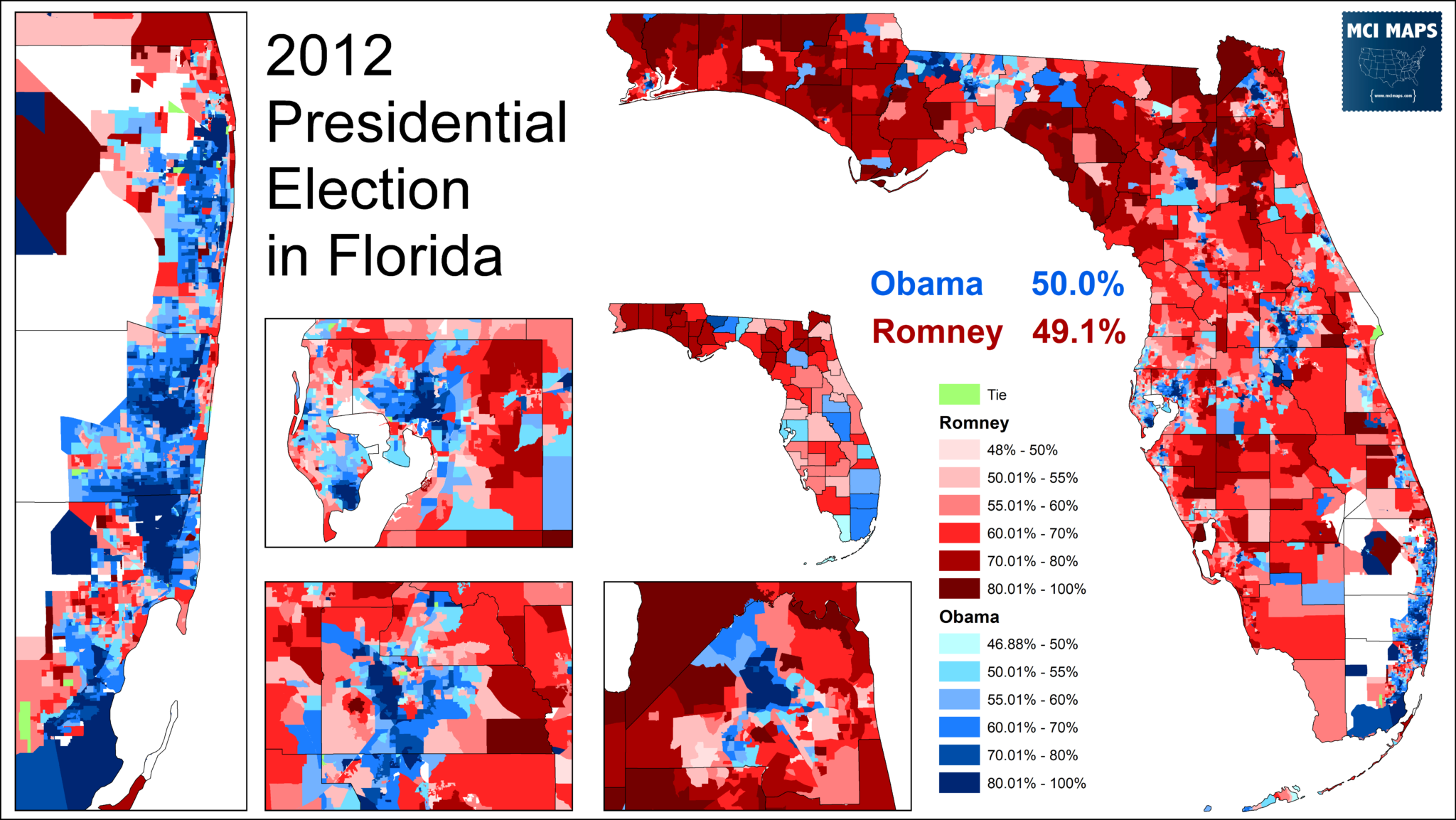 How Florida Went Red in 2020 and Fell off the Electoral Map - MCI Maps ...